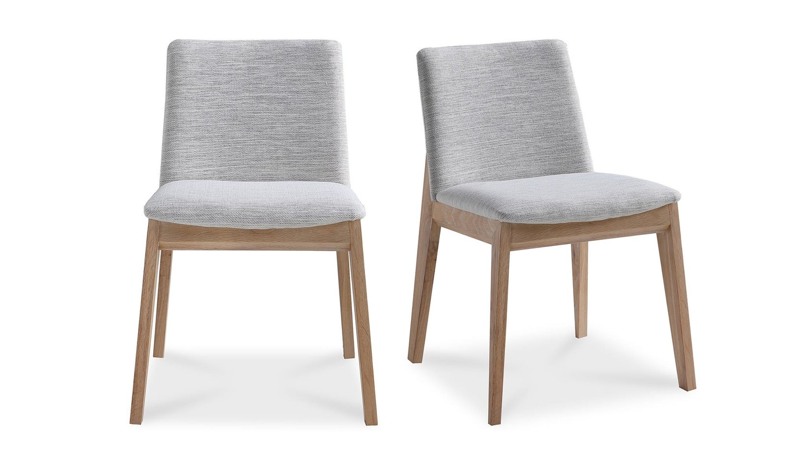 DECO OAK DINING CHAIR LIGHT GREY - SET OF TWO DARK GREY - Metro Element