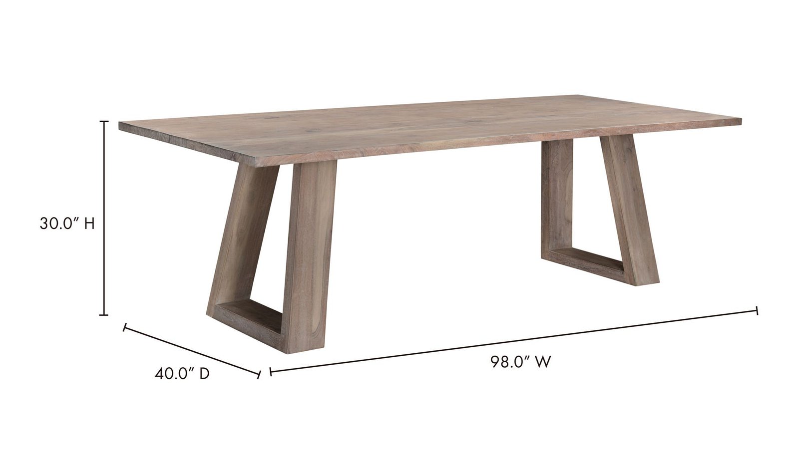 TANYA DINING TABLE LIGHT GREY - Metro Element