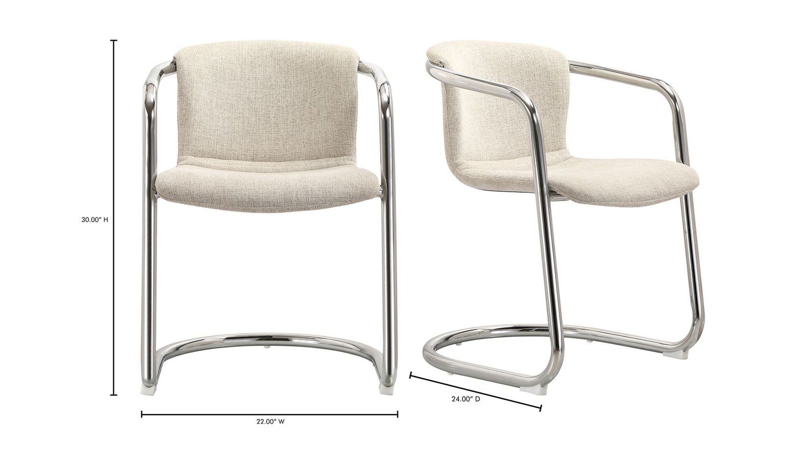 FREEMANCHROMEFRAMEDININGCHAIR - Metro Element