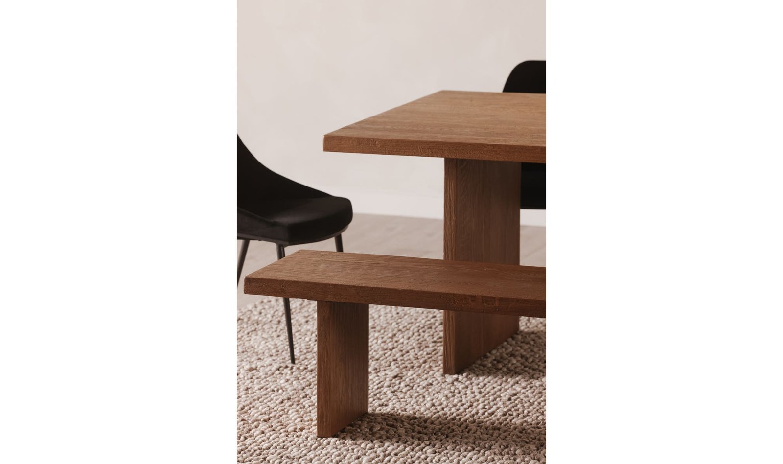 KOSHI DINING TABLE SANDBLASTED AMBER OAK - Metro Element