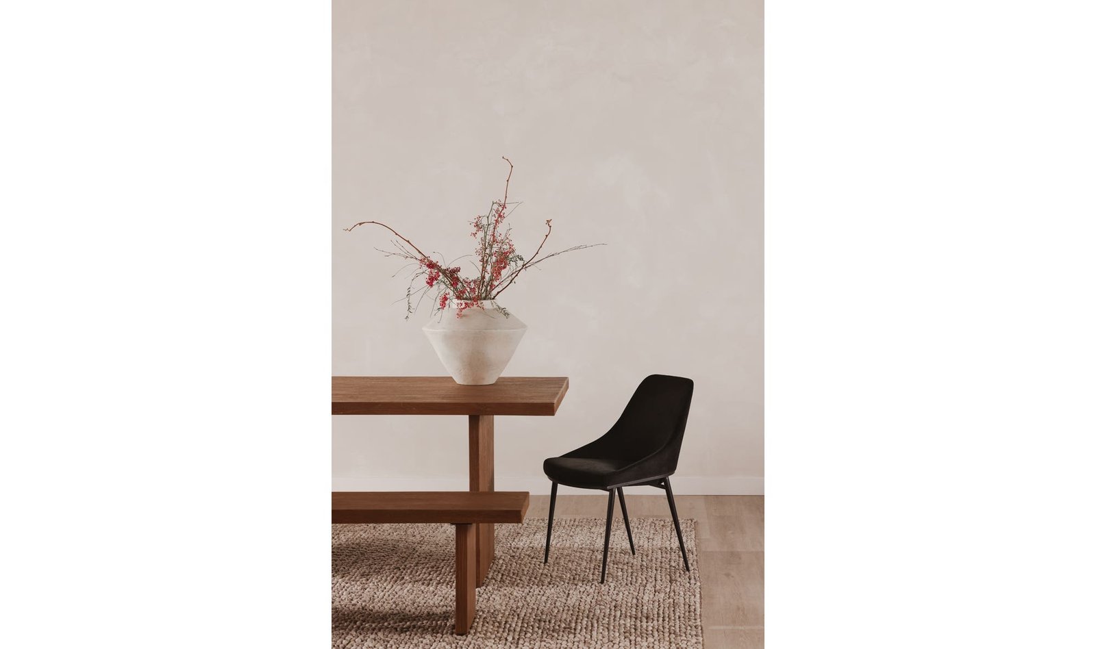 KOSHI DINING TABLE SANDBLASTED AMBER OAK - Metro Element