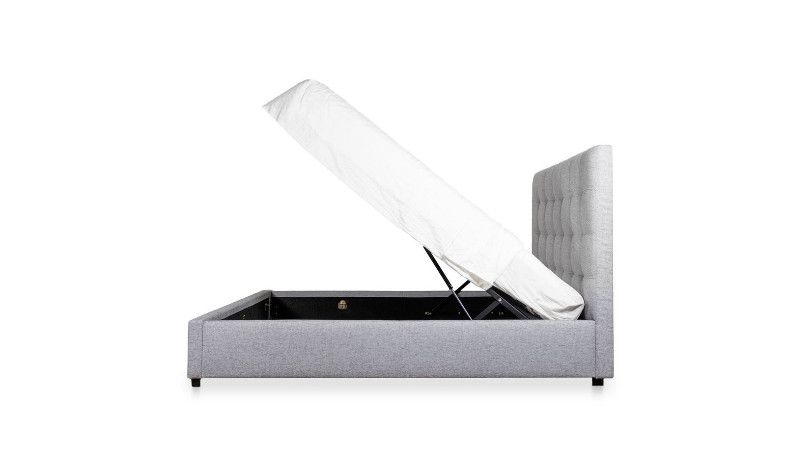 BELLE STORAGE BED KING GREY - Metro Element