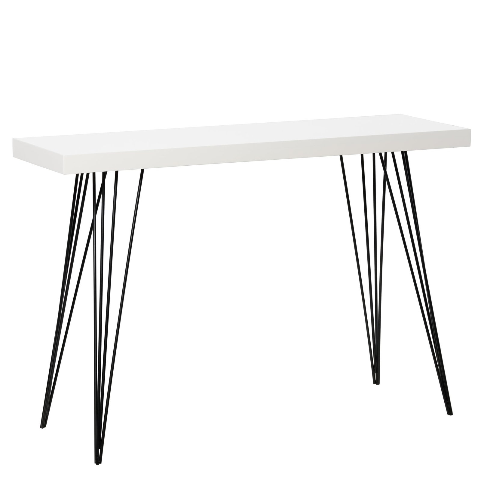 Tripod Leg Gloss White Console Table - Metro Element