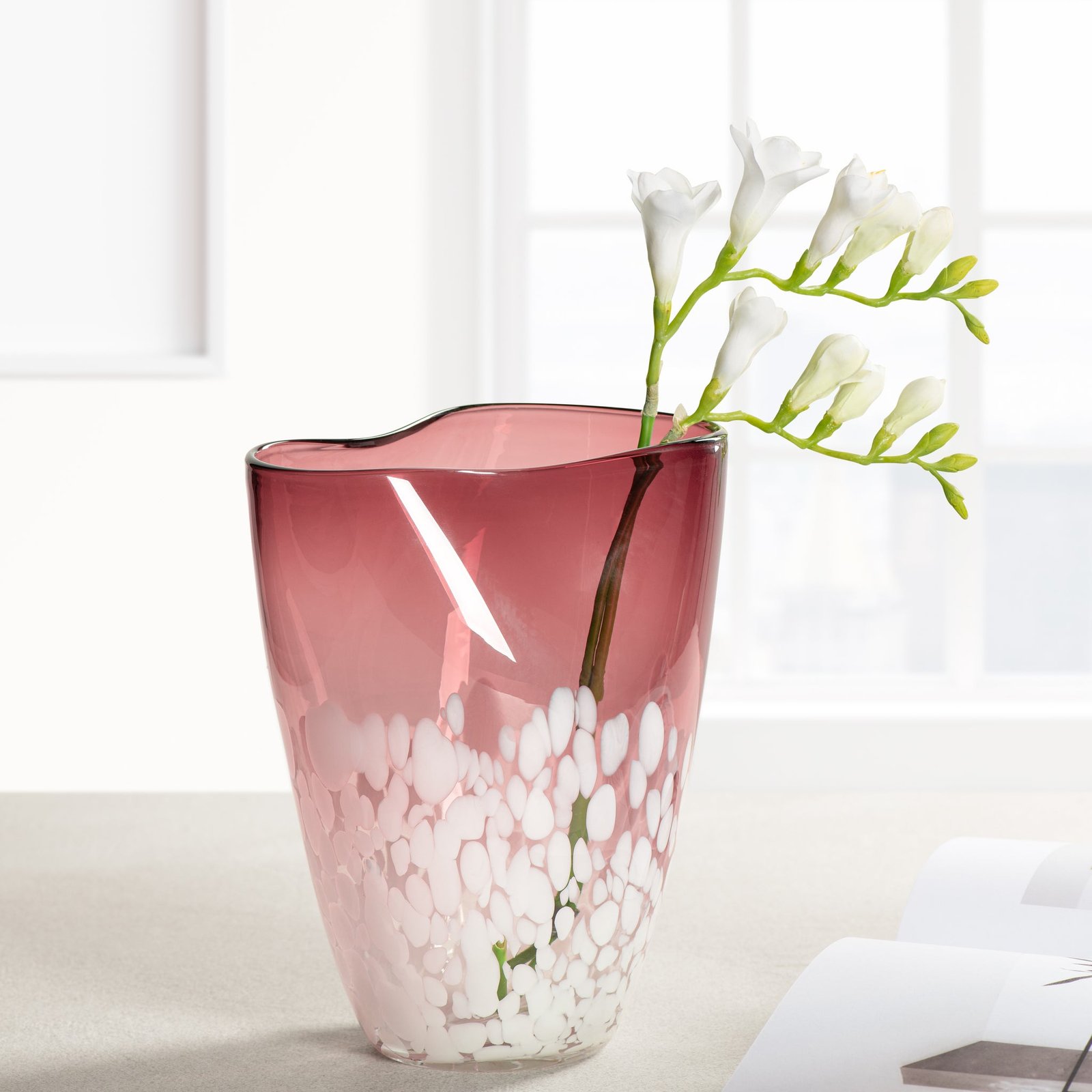 Surf Wave 9h" Purple Glass Vase - Metro Element