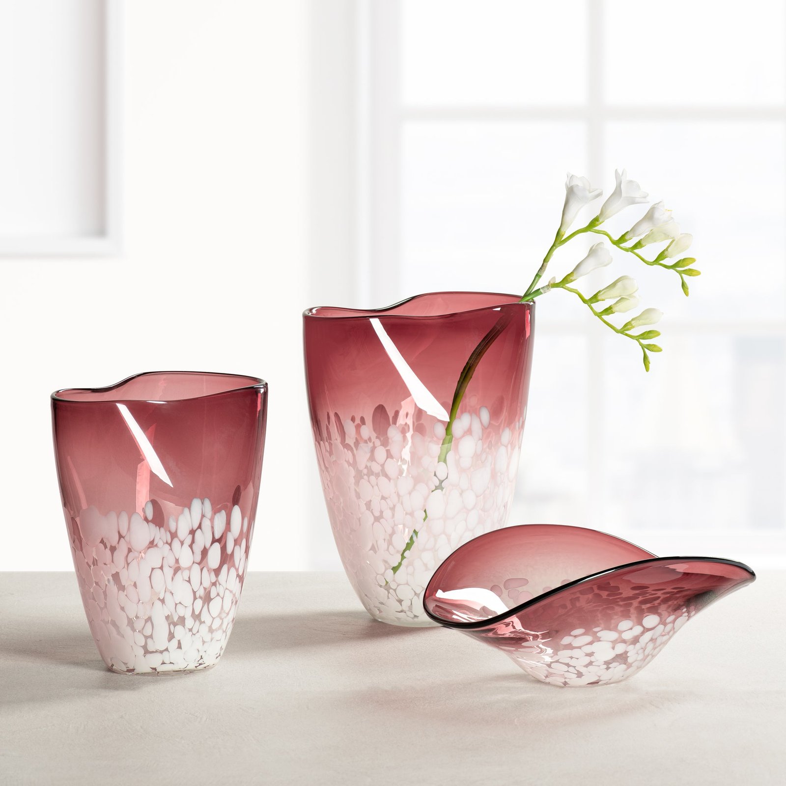 Surf Wave 9h" Purple Glass Vase - Metro Element