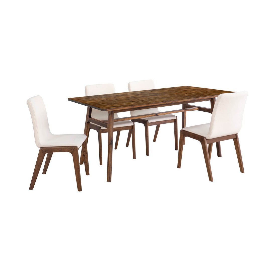Remix Dining Table Set w/ Cream Chairs - Metro Element