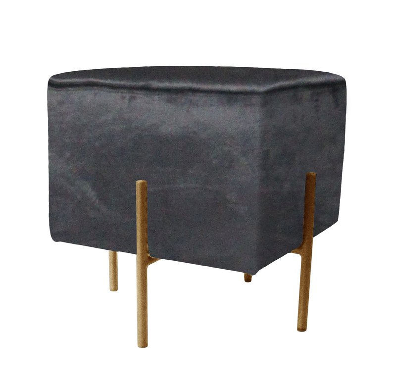 Earth Wind & Fire Square Pouffe Stool - Velvet - Metro Element